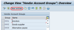 How to define vendor account groups with screen layout in SAP