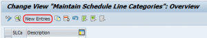 How to define Schedule Line Categories in SAP