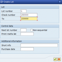 Create Check Lots in SAP | Define number ranges for checks