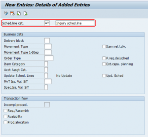How to define Schedule Line Categories in SAP