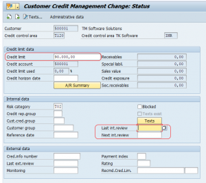 How to Maintain Credit Limit for Customers in SAP