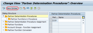 Setup Partner Determination Procedure in SAP SD