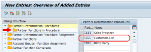 Setup Partner Determination Procedure in SAP SD