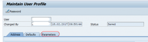 SAP HR - Maintain User Parameters in SAP