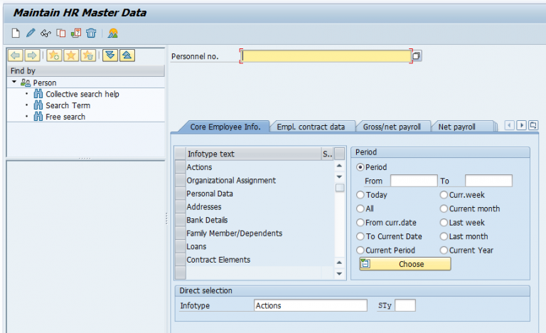 SAP HR - What is an Infotype Menu (Define Infotype Menus)