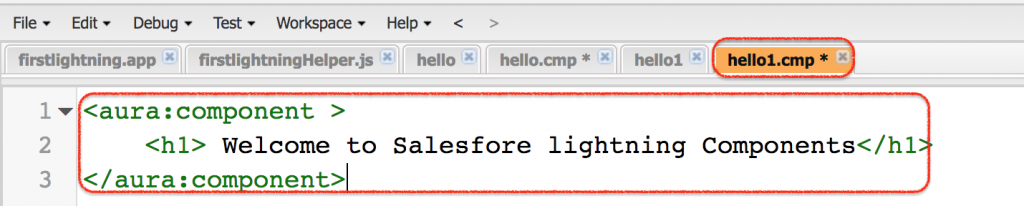 Creating first Salesforce Lightning App