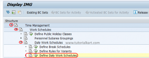 SAP HR - Daily Work Schedules, Break schedules