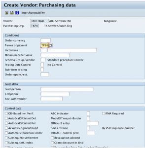SAP FICO - Create Vendor Master Record (Vendor Code) in SAP