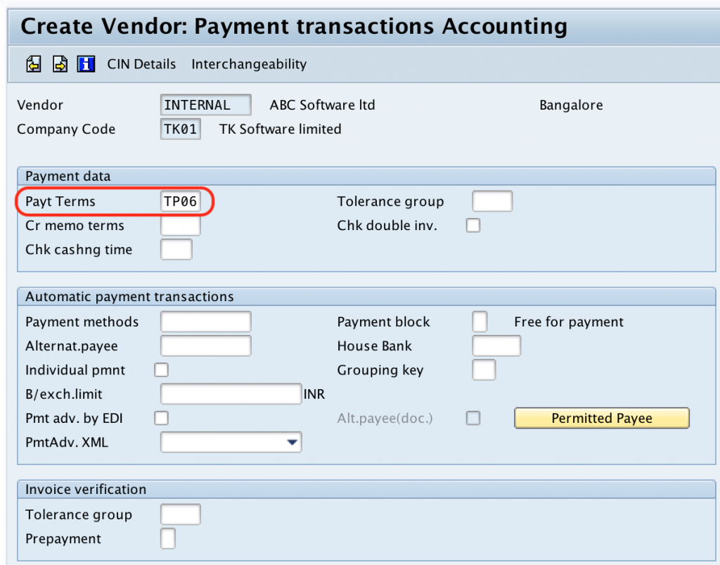 SAP FICO Create Vendor Master Record Vendor Code In SAP