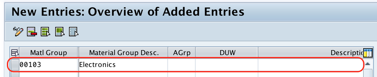 SAP MM - Define Material Groups