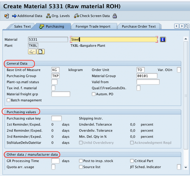 SAP MM - Create Material Master Record (Material Codes) in SAP