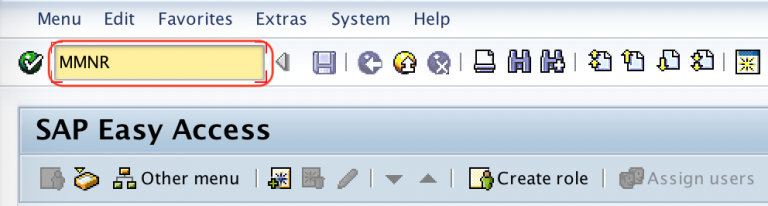 SAP MM - Define Number Ranges for Material Type