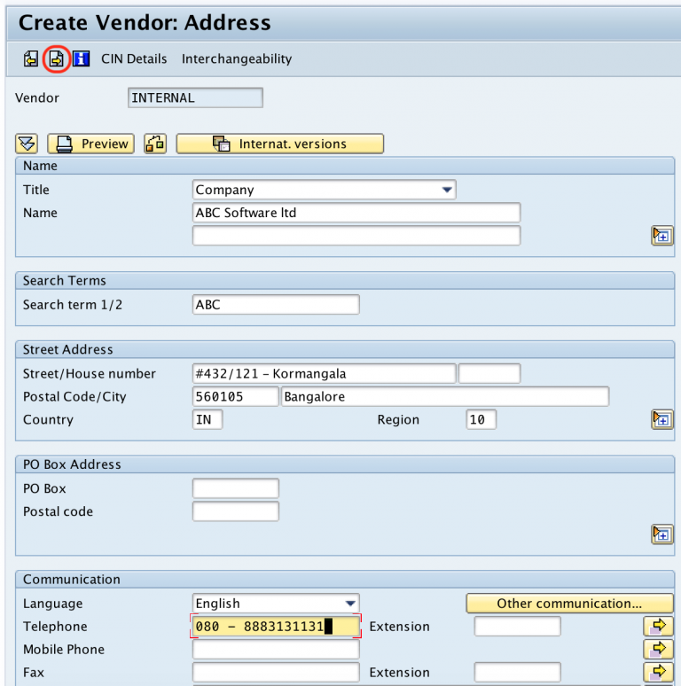 SAP FICO - Create Vendor Master Record (Vendor Code) in SAP