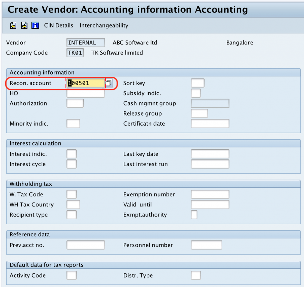 SAP FICO - Create Vendor Master Record (Vendor Code) in SAP