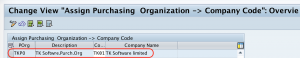 SAP MM - Assign Purchase Organization to Company Code