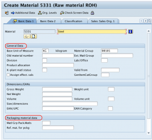 SAP MM - Create Material Master Record (Material Codes) in SAP