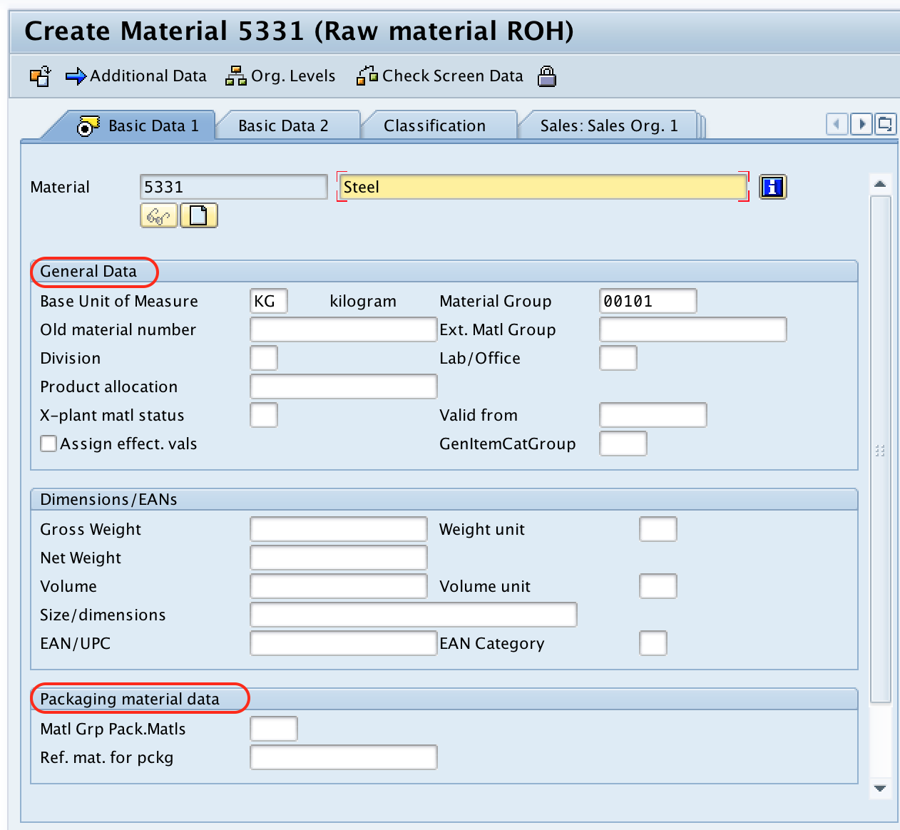 SAP MM - Create Material Master Record (Material Codes) in SAP
