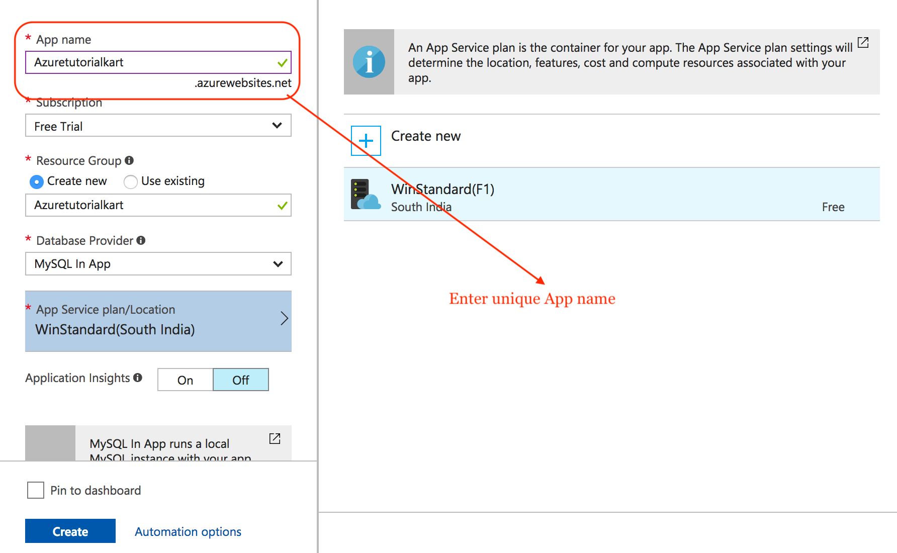Create Wordpress Website using Azure marketplace template