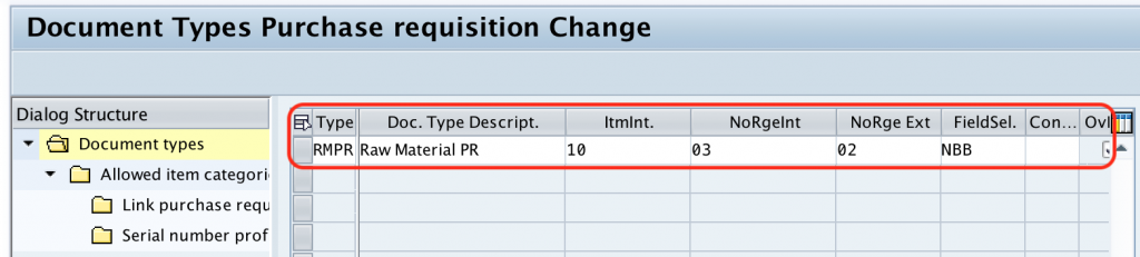 SAP MM - Define Document Types for Purchase Requisition