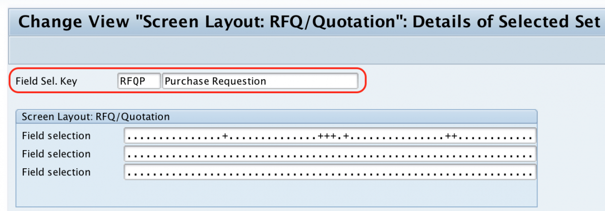 SAP MM - Define Screen Layout At Document Level for RFQ