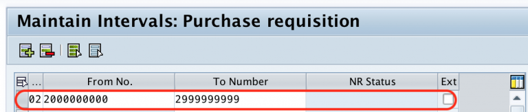 SAP MM - Define number ranges for purchase requisition in SAP