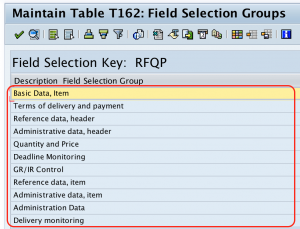 SAP MM - Define Screen Layout At Document Level for RFQ