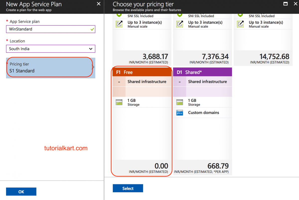 How to create an Azure Web App ? Deploying Empty Web App