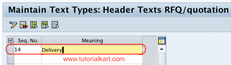 SAP MM - Define Texts for RFQ/ Quotations in SAP