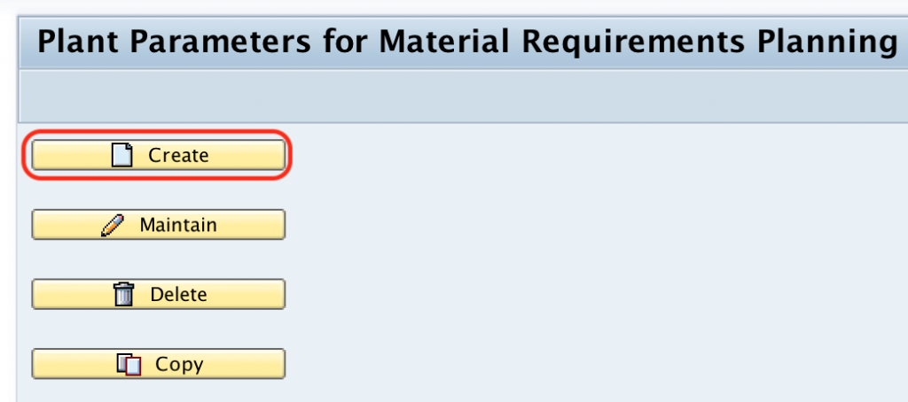 SAP MM - Maintain Plant Parameters for MRP
