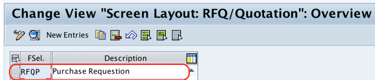 SAP MM - Define Screen Layout At Document Level for RFQ