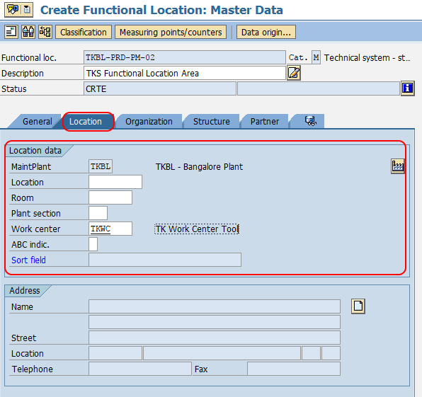 SAP PM Create Functional Location In SAP TutorialKart
