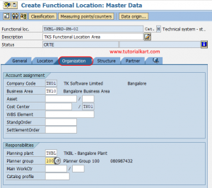 SAP PM - Create Functional Location in SAP