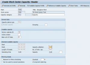 SAP PM - How to Create Work Centres in SAP