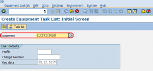 SAP PM - Create Task List for Equipment in SAP