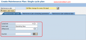 SAP PM - Create Single Cycle Maintenance Plan in SAP