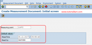 SAP PM - Create Measurement Document in SAP
