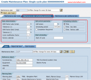 SAP PM - Create Single Cycle Maintenance Plan in SAP