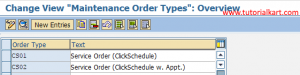 SAP PM - Create Order Types for Maintenance in SAP