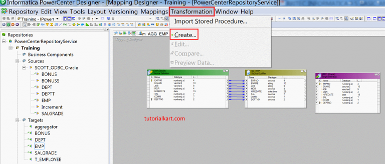 Informatica Transformations - Create Aggregator Transformation