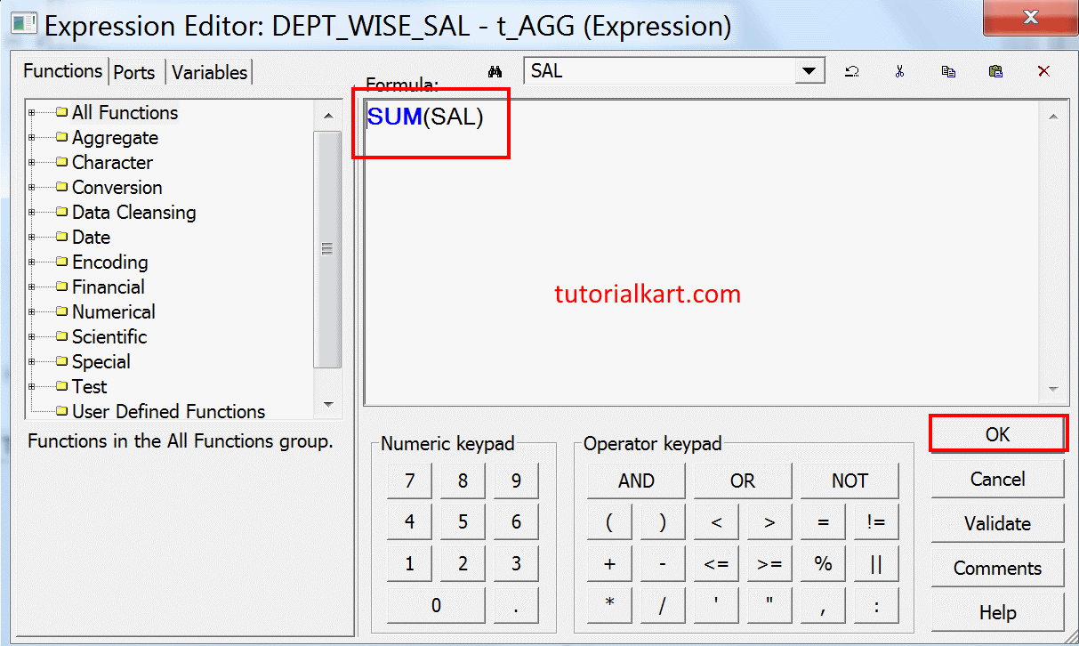 Informatica Transformations - Create Aggregator Transformation