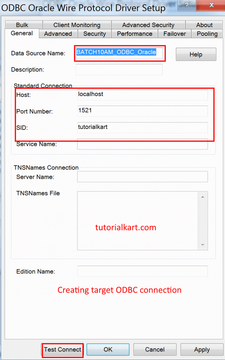 Create Odbc Connection To Import Source And Target Tables From Database