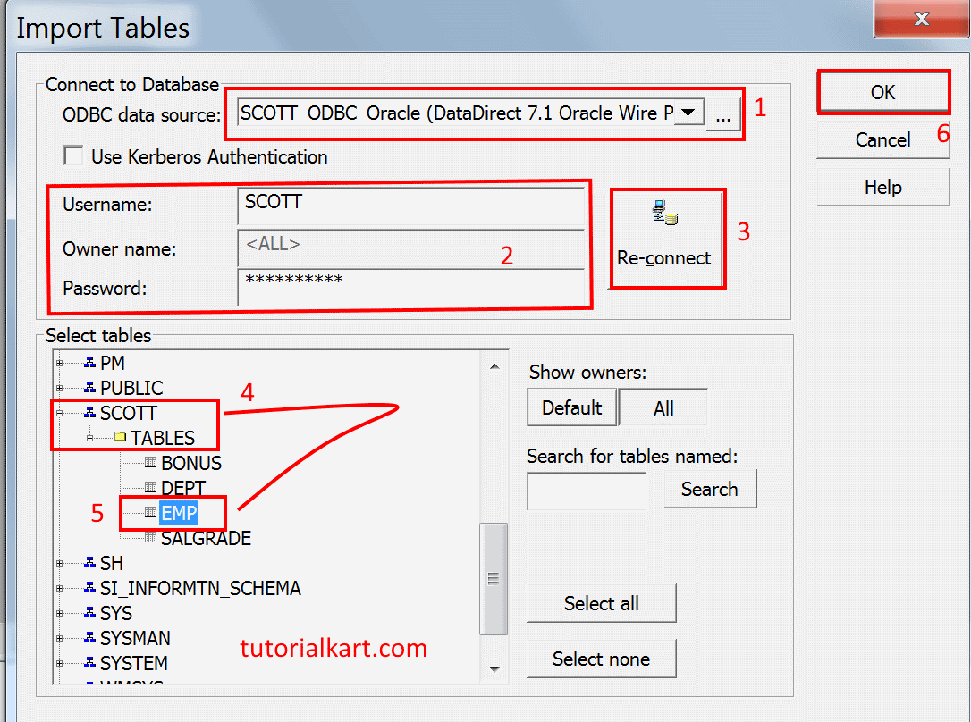 Informatica Source Analyzer - Import Source form Database