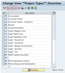 SAP PS - How to Create Project Types for WBS Element
