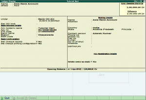 How to Create Single Ledger in Tally