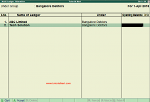 How to Create Ledgers in Tally (Multiple Ledgers)