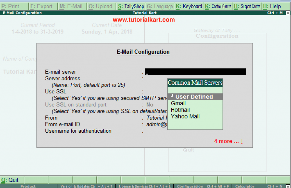 Configurations in Tally ERP 9 (F12: Configuration)