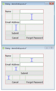 How to create Grid and Form Layouts in Qt5 Python