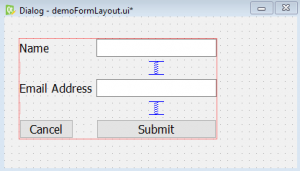 How to create Grid and Form Layouts in Qt5 Python