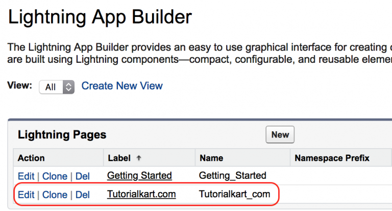 Lightning App Builder