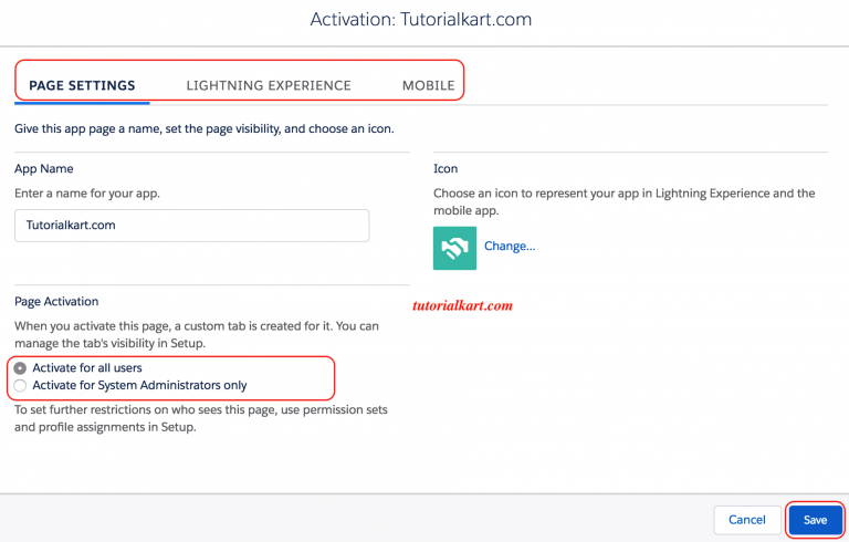 Lightning App Builder